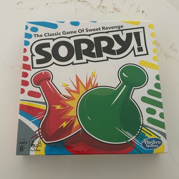 Hasbro | Toys | Hasbro Sorry Board Game Blue Green Red Yellow | Poshmark